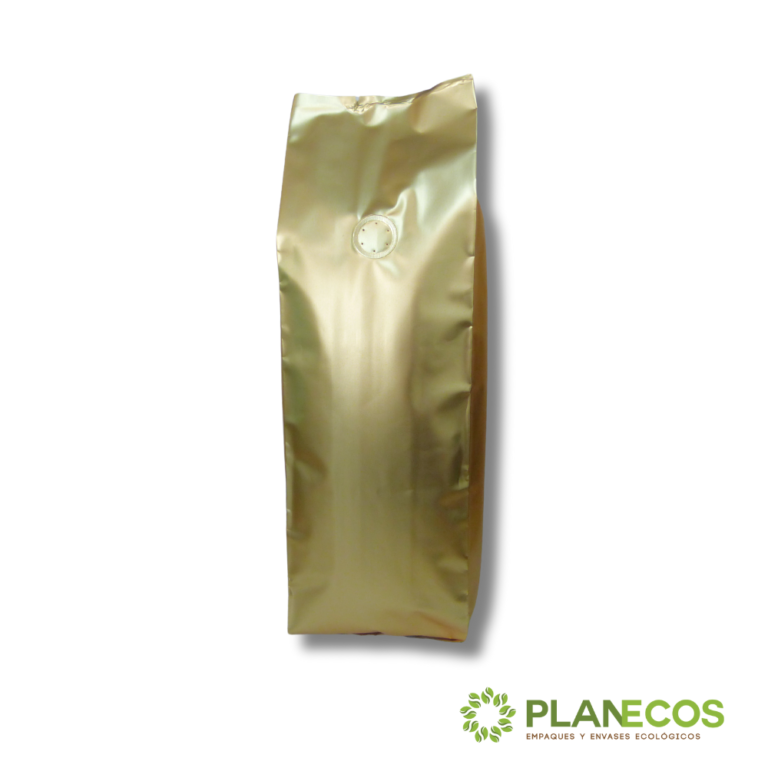 Bolsa Flow Pack con Valvula 250 gramos Dorado - Planecos